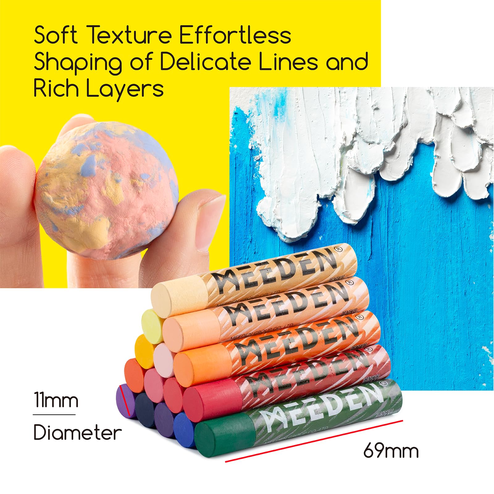 Oil Pastels Set 102 Pieces MEEDEN Soft Oil Pastels Set - 102 Pieces ...