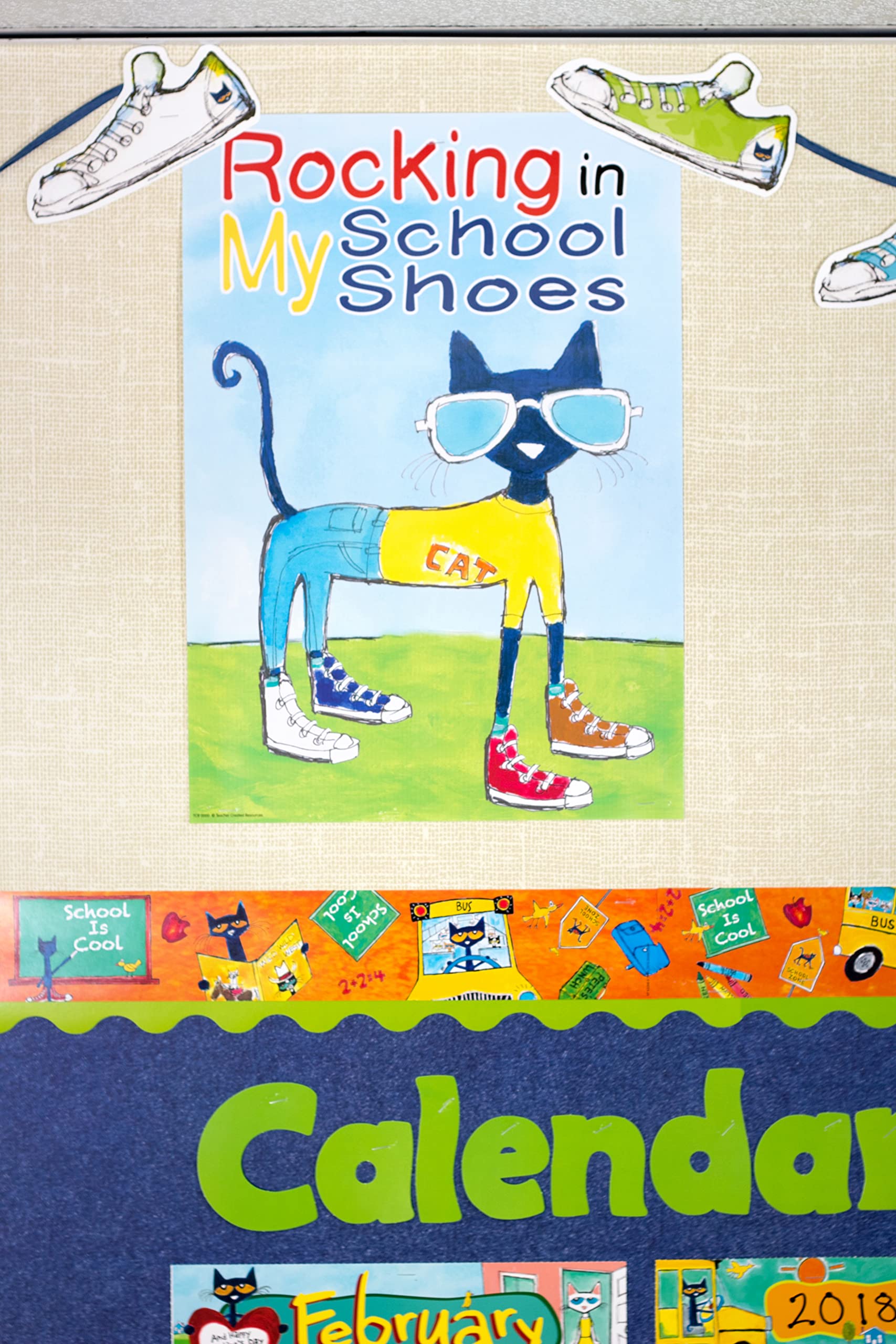 Pete The Cat Rocking In My School Shoes Bulletin Board