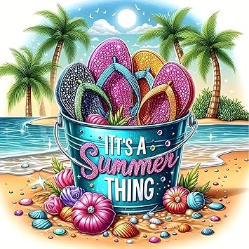 Amazon.com: askkqtx Summer Beach Diamond Art Kits for Adults, Metal ...