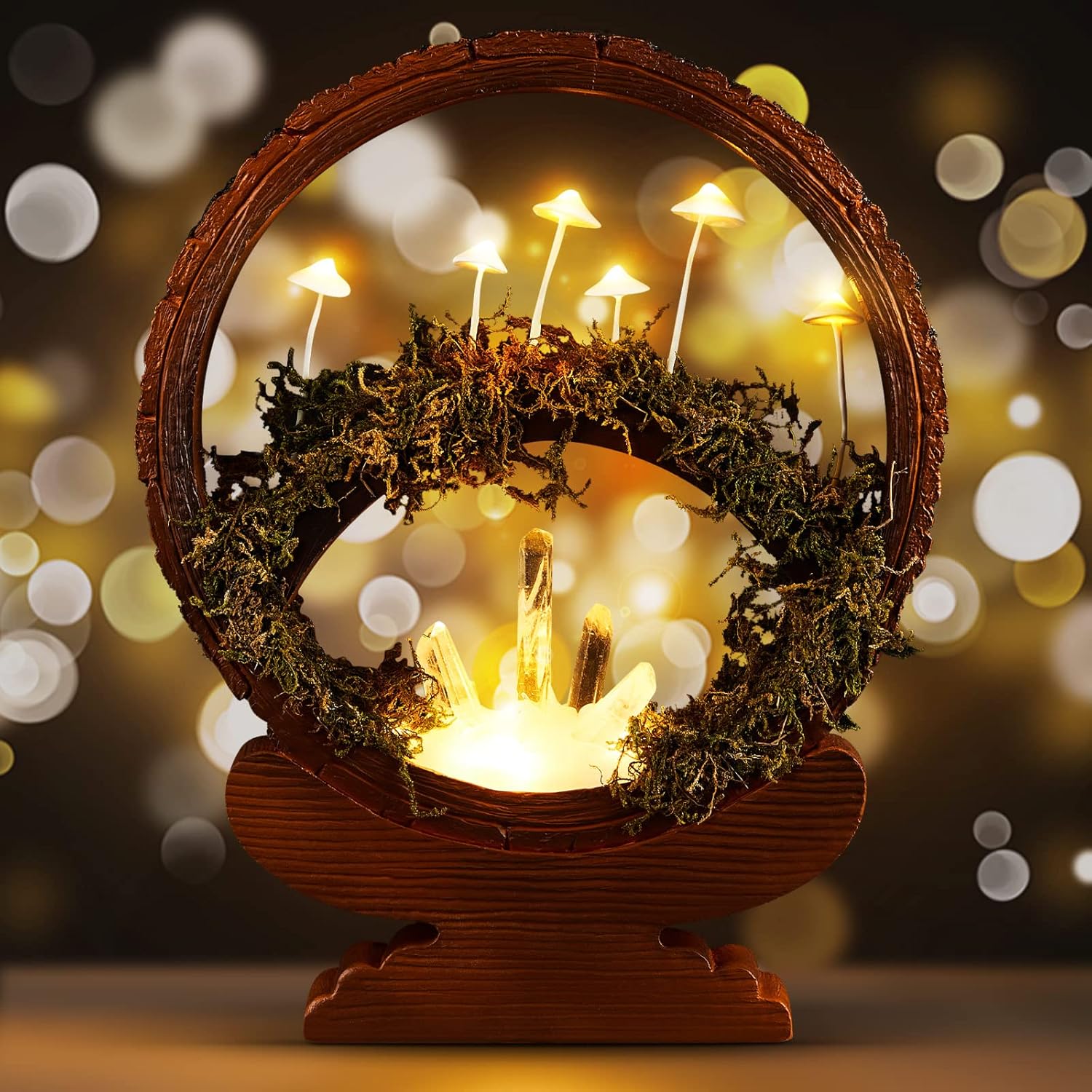 Hortsun Crystal Mushroom Night Light LED Mushroom Lamp Cozy Cottagecore ...