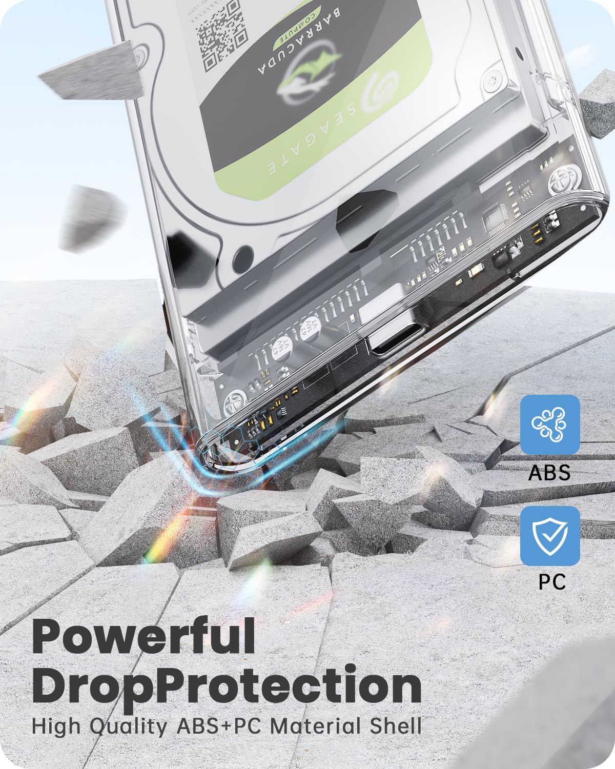 POSUGEAR Carcasa para disco duro externo de 2.5 pulgadas, 6Gbps USB C 3 ...