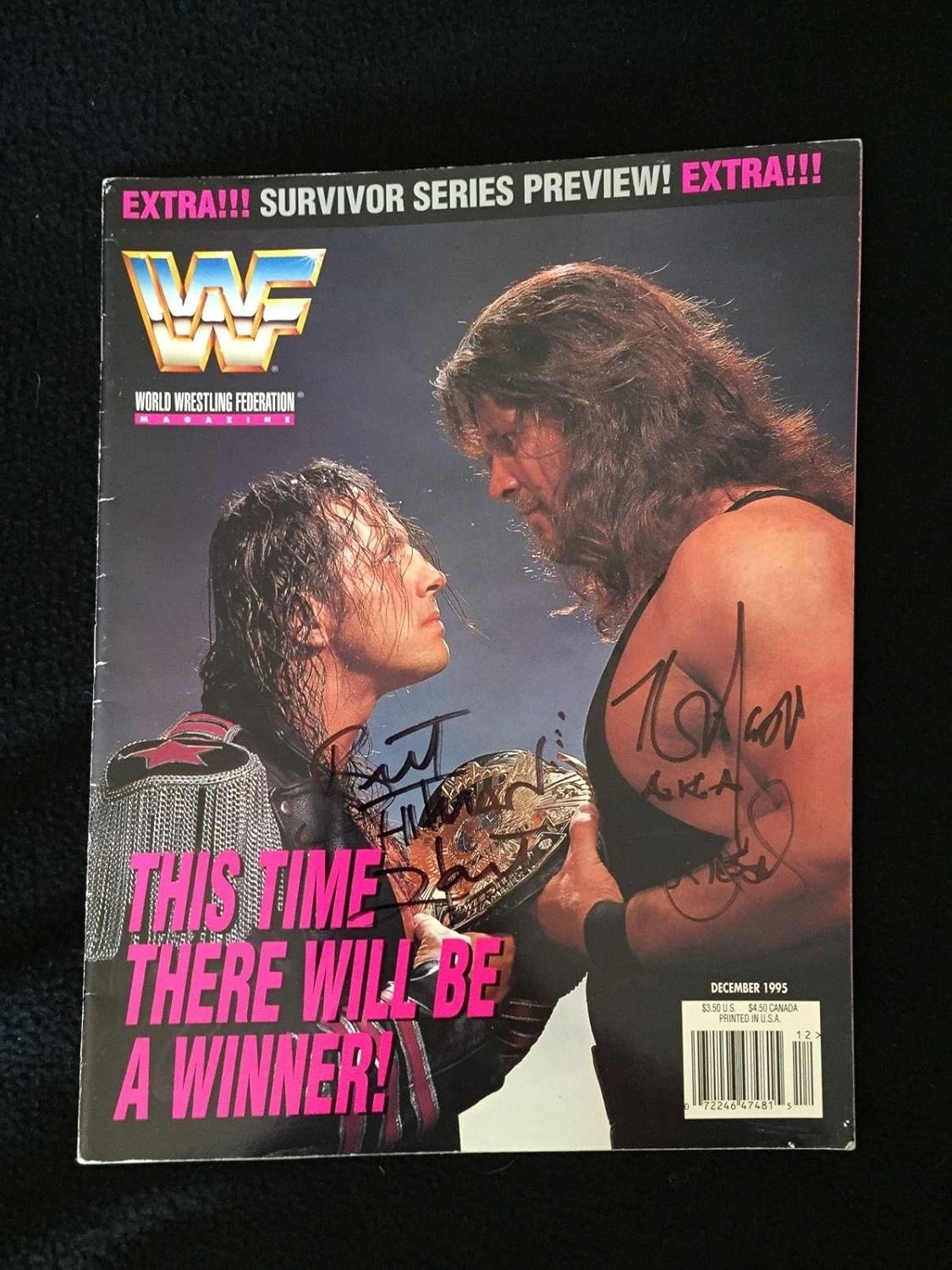 Bret Hitman Hart & Diesel Signed Wwe Magazine - Autographed Boxing ...