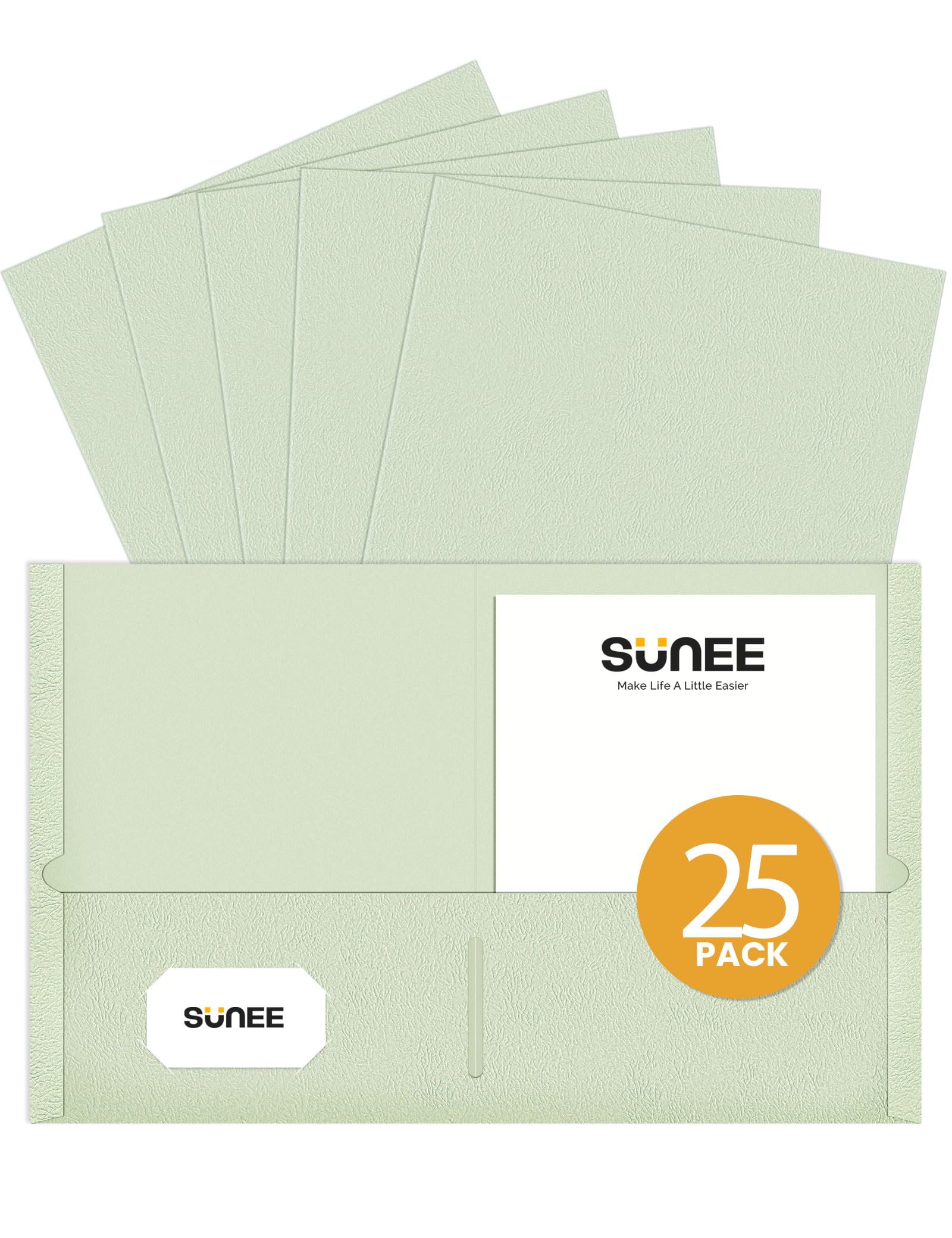 Amazon.com : SUNEE Folders with Pockets (25 Pack, Grayish Green), 2 ...