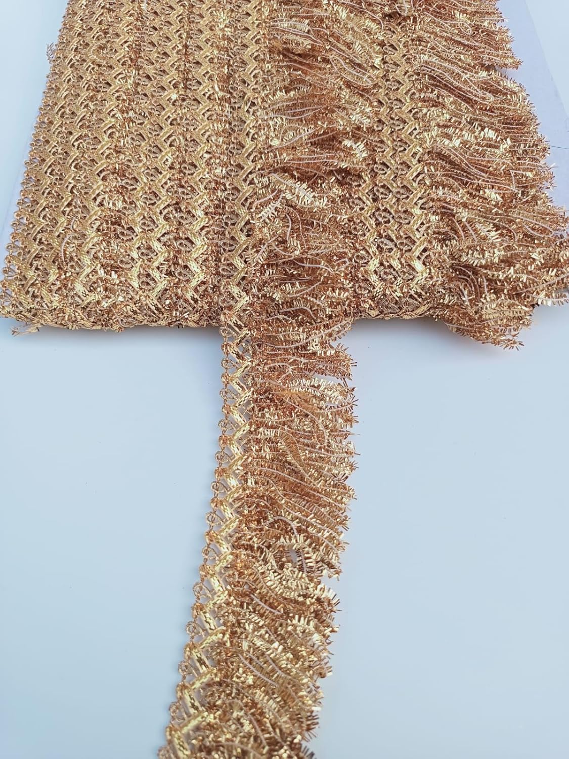 Swag Fringes Kiran Crush Frill lace for dupattas, Bridal Lehenga, Fancy ...