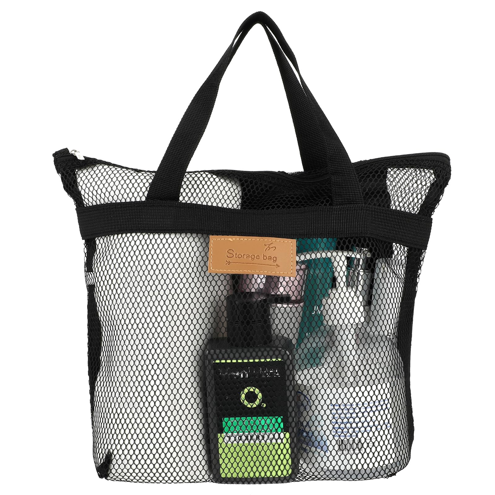 Amazon.com: COMNICO Mesh Shower Caddy, Portable Tote Bag Black Quick ...