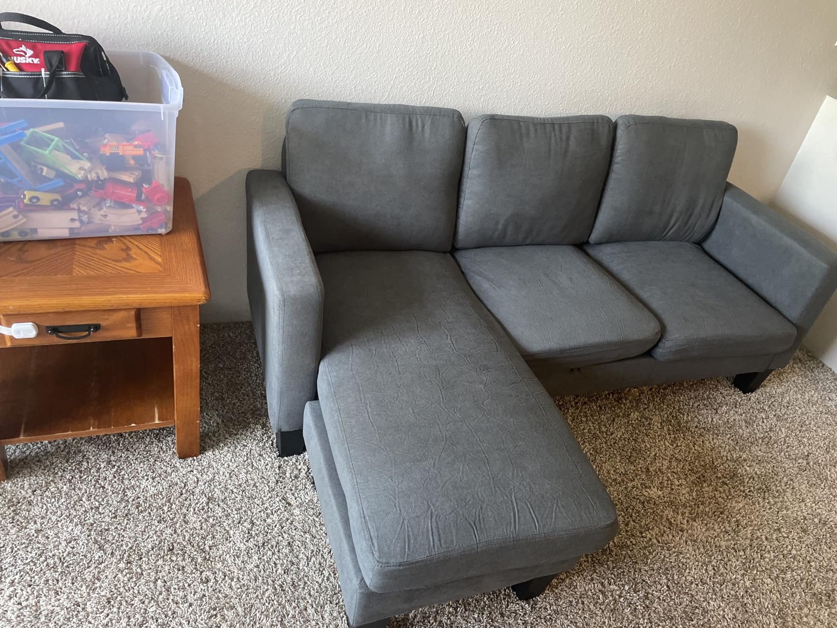 $43/mo - Finance YESHOMY Convertible Sectional 3 L-Shaped Couch Soft ...