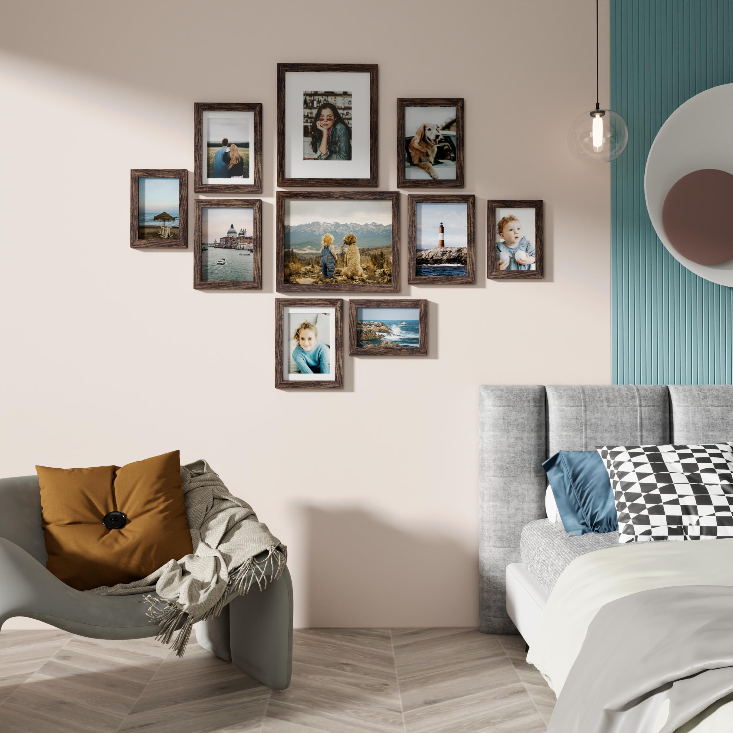 Snapklik.com : Vittanly 10 Pack Picture Frames Collage Wall Decor ...