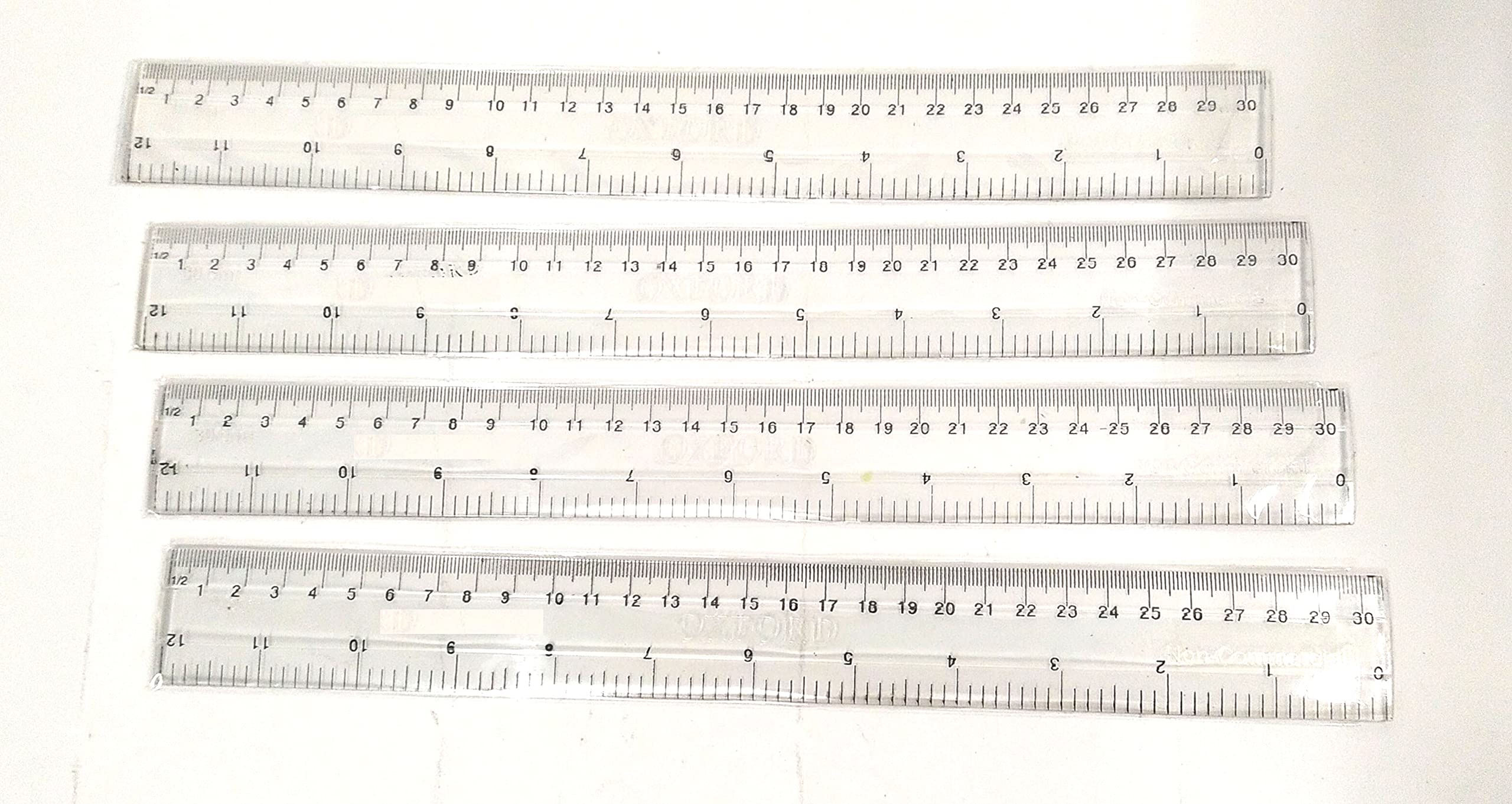 Buy Plastic Ruler Scale,Transparent Straight Measuring Tool for School ...