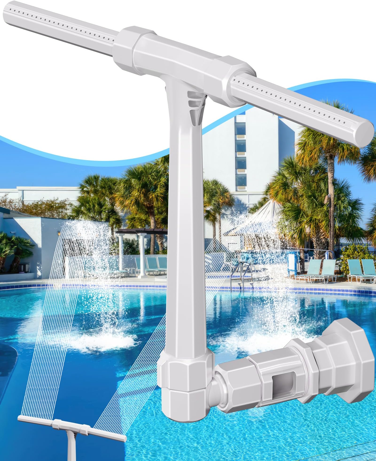 Amazon.com: Egepon Pool Fountains for Above and Inground Pools, Pool ...