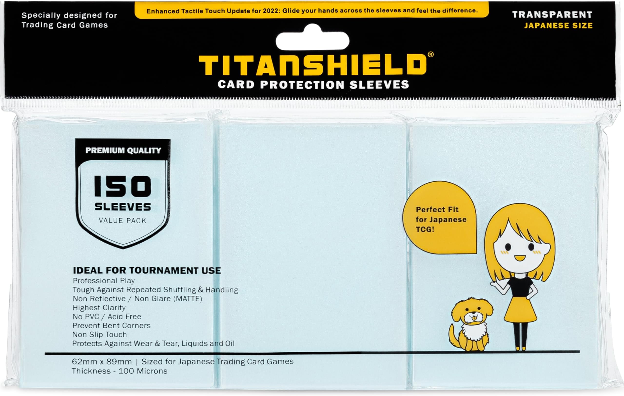 Amazon.com: TitanShield (150 Sleeves) Clear Tarot Size Card Sleeves ...
