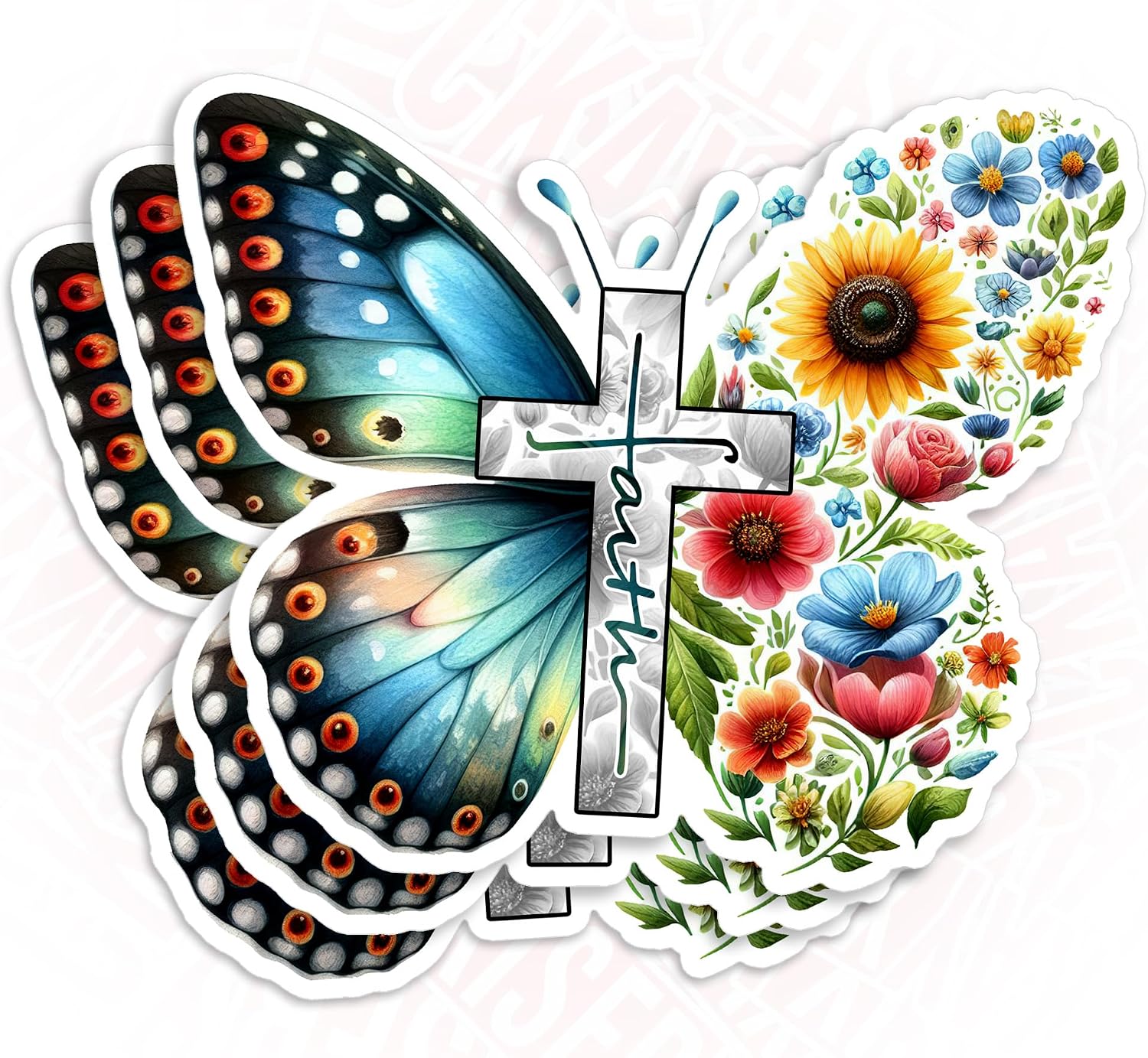 Amazon.com: (3Pcs) Christian Faith Jesus Sticker Bible Stickers ...