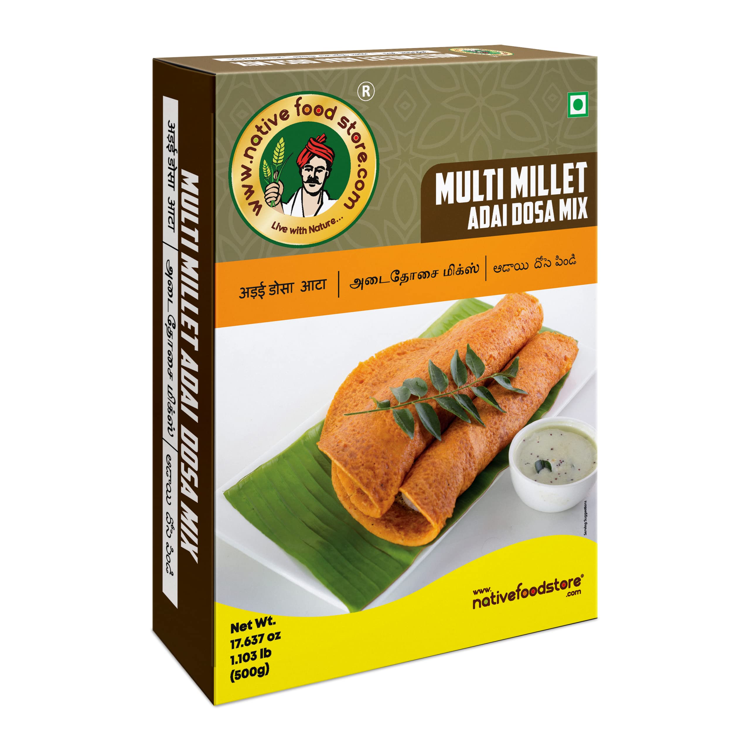 Buy nativefoodstore Millet Ada Dosa Mix, 500g | y Millet Breakfast ...