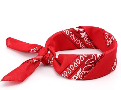 Amazon.com: 21 Inch Red Bandana 12 Pack, Red Bandana in Bulk, Party ...