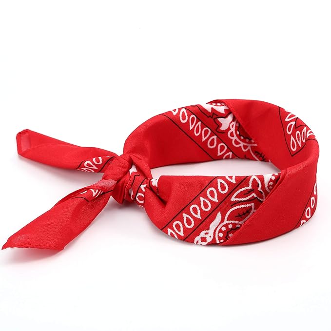 Amazon.com: 21 Inch Red Bandana 12 Pack, Red Bandana in Bulk, Party ...