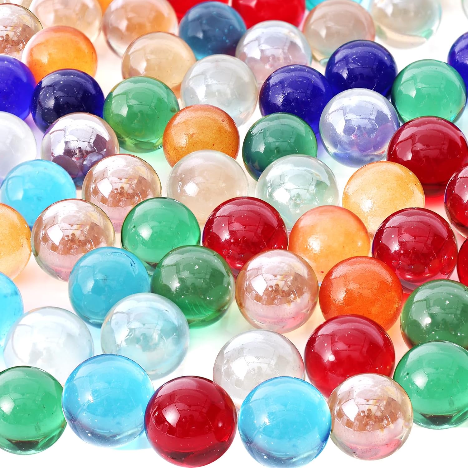 Amazon.com: FUTUREPLUSX 150PCS Glass Marbles Bulk, 5/8inch Round Glass ...