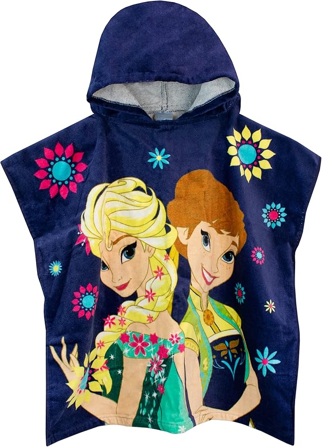 Amazon.com: Disney Girls Towel Poncho Frozen Blue One Size : Home & Kitchen