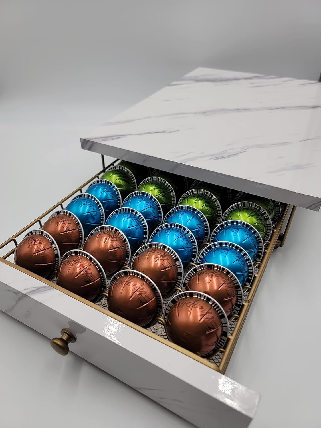 Amazon.com: WOOD LUXURY holder capsule storage drawer 40 pod, organizer ...