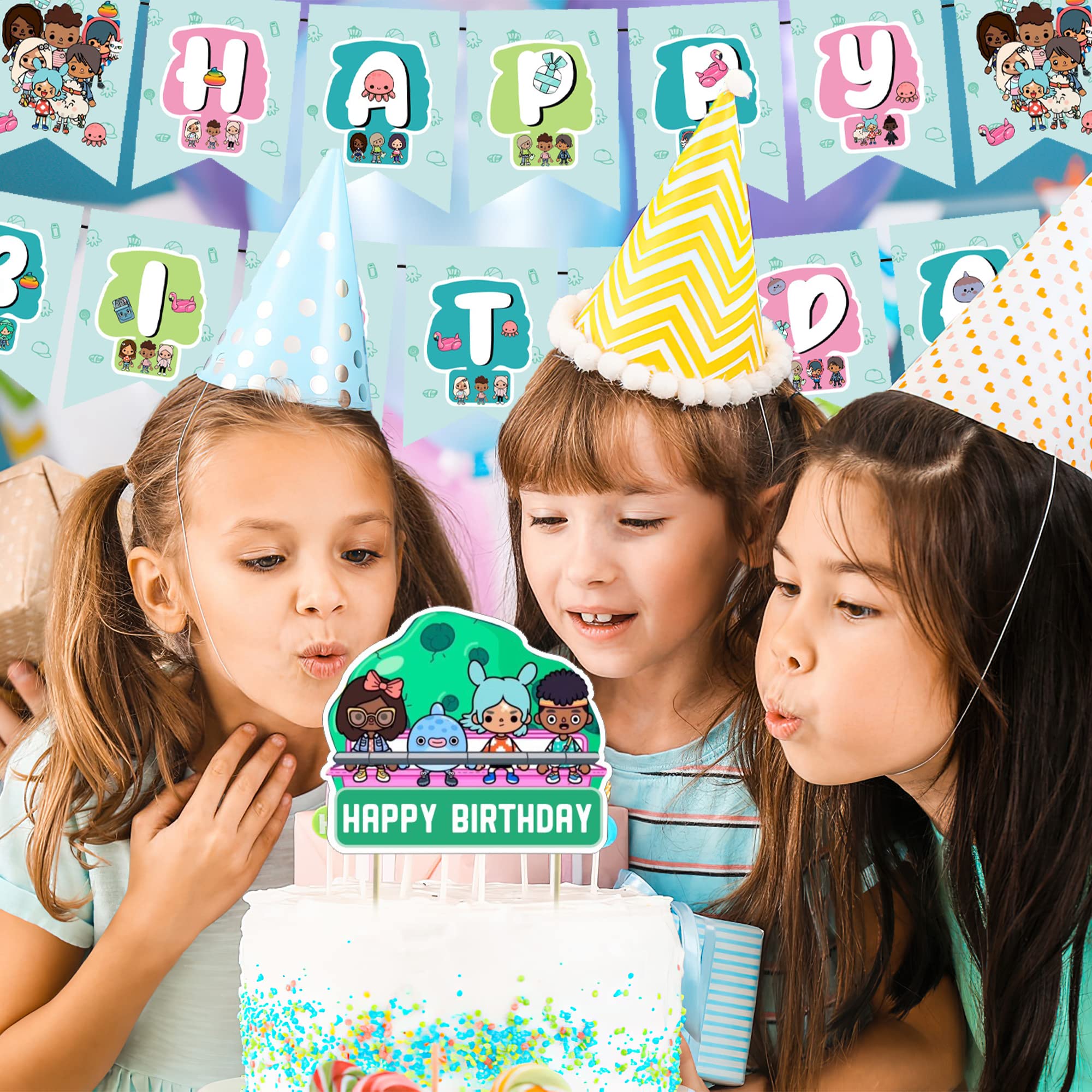 Toca Boca Party Decorations,Birthday Party Supplies For Toca Life Party ...