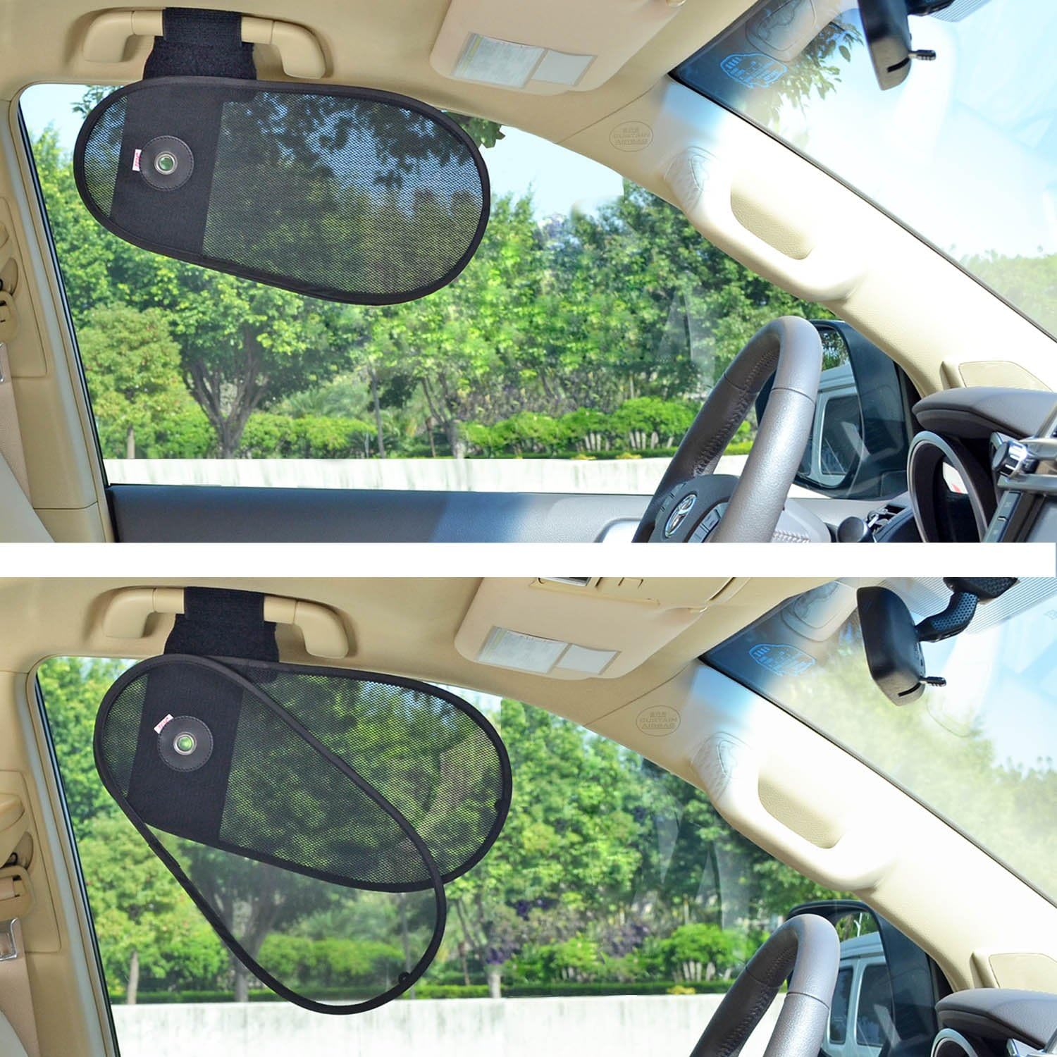 Amazon.com: TFY Car Interior Roof Handle Sunshade Sun Protection Plus ...