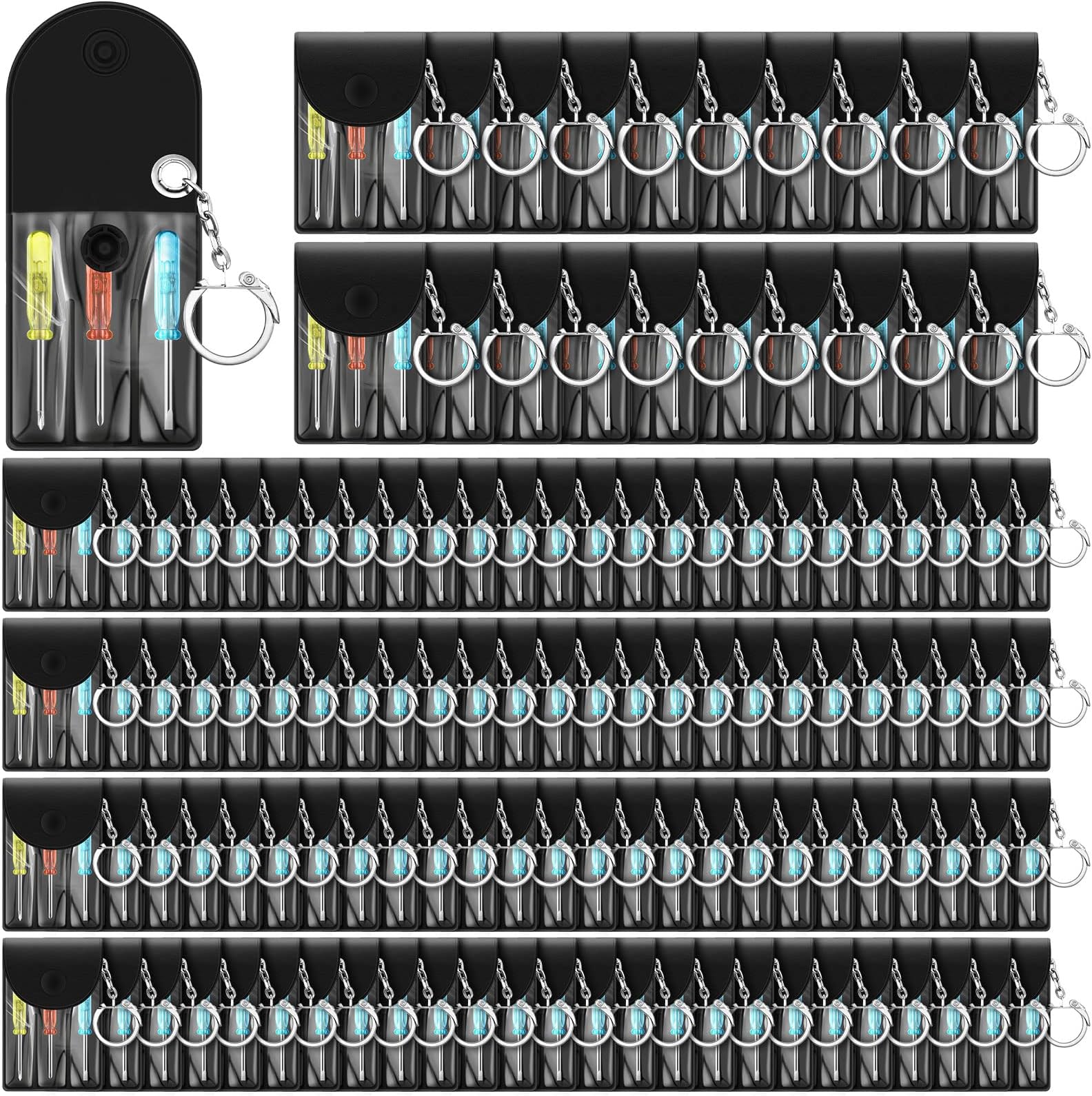 Amazon.com: 24 Pcs Mini Screwdriver Keychain Set Includes 12 Mini ...