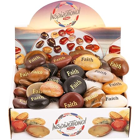 Amazon.com: ROCKIMPACT 100PCS Engraved Rocks Different Words ...