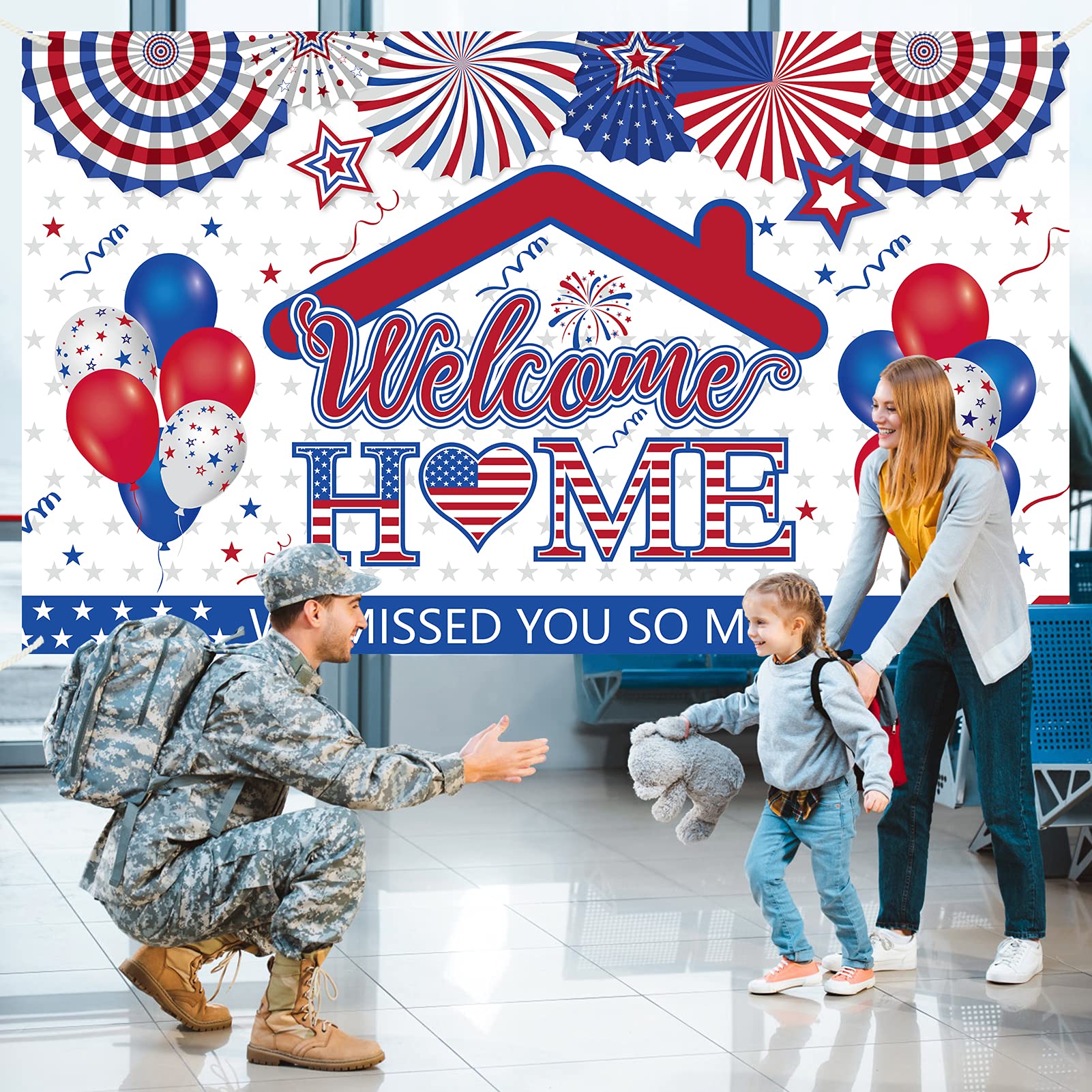 Welcome Home Banner Military
