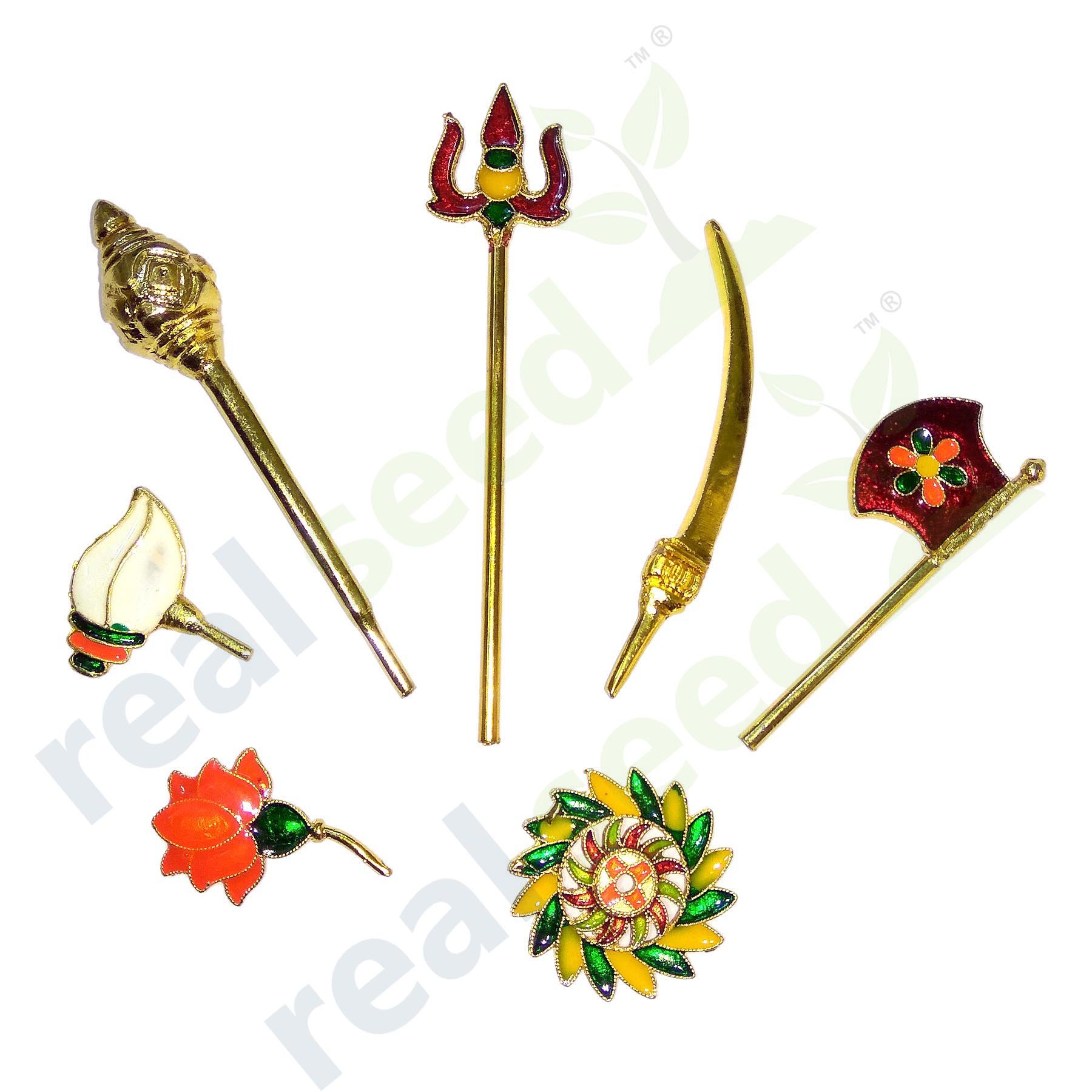 Buy REAL SEED Maa Durga Shastra (God Statue Weapons and Decorative ...