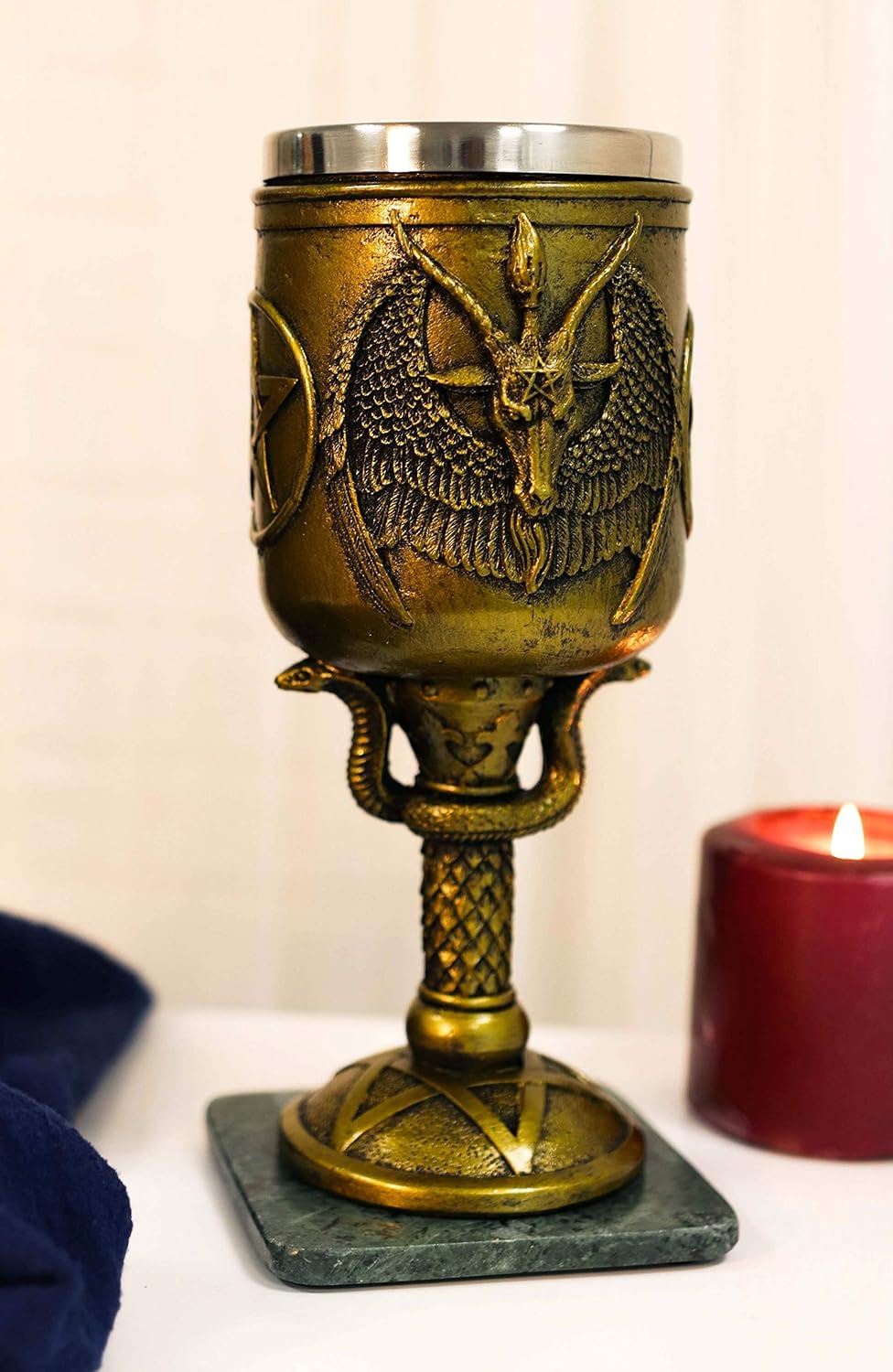 Amazon.com | Ebros Gift Dark Satanism Occultic Sabbatic Goat Baphomet ...