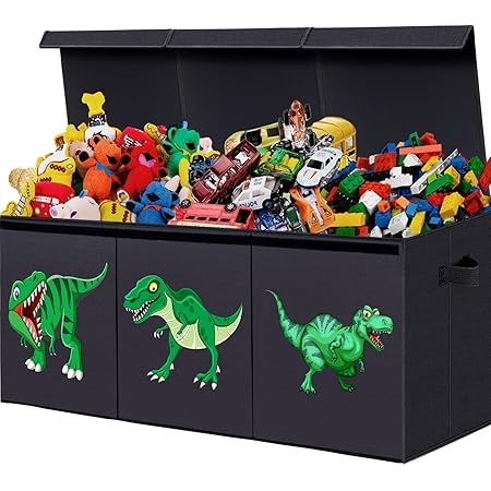 Amazon.com: ANNKIE Large Toy Box for Boys,Toy Chest for Kids ...
