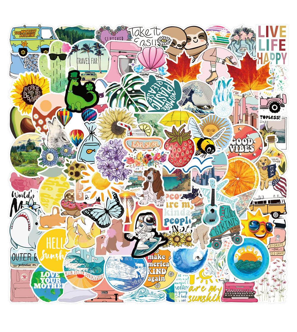 Buy 100PCS Asethetic Stickers for Water Bottles, VSCO Vinyl Waterproof ...