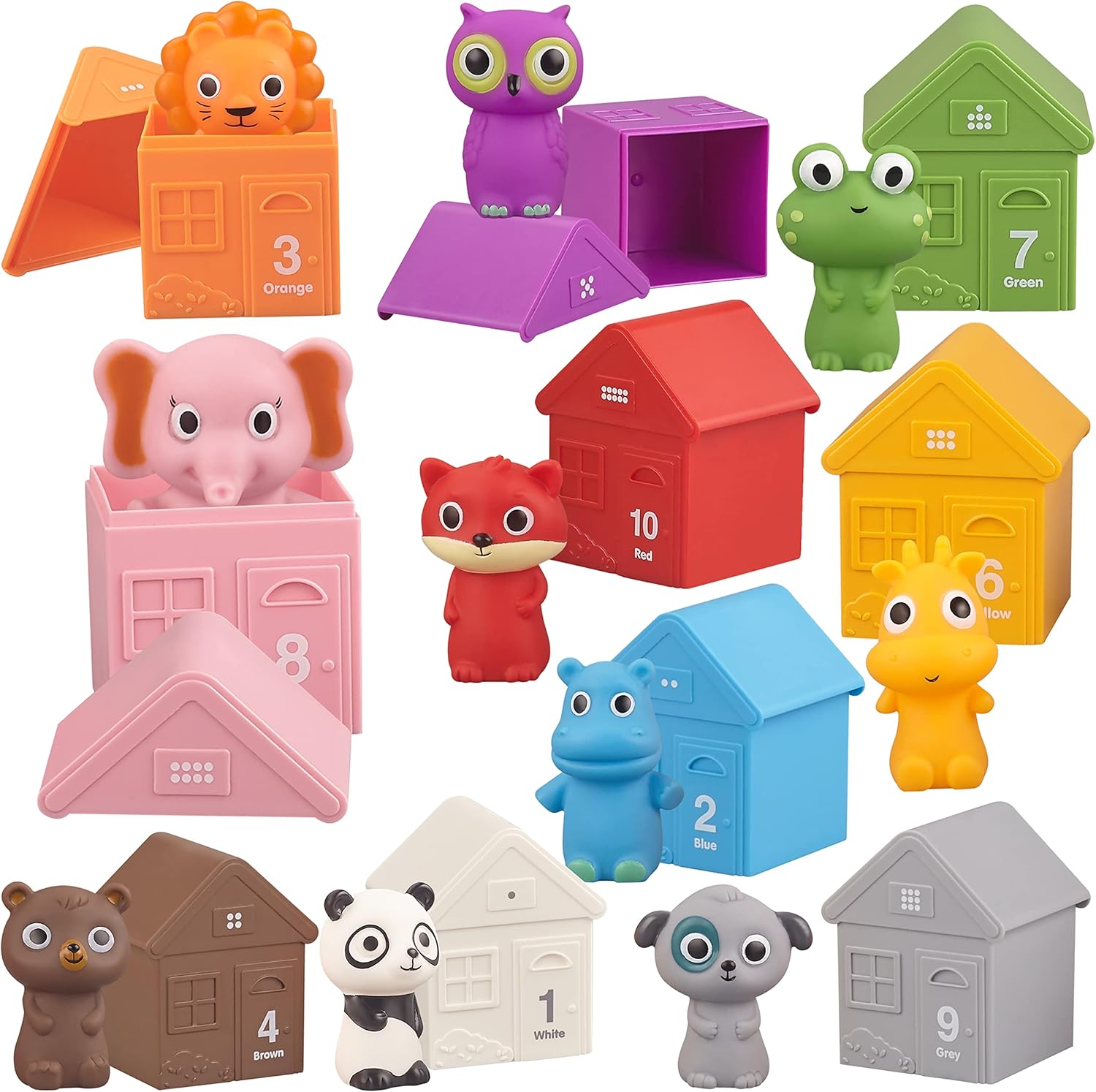 Amazon.com: Engfa 20 Pcs Barns & Farm Animals for Toddler 1-3, Toddler ...