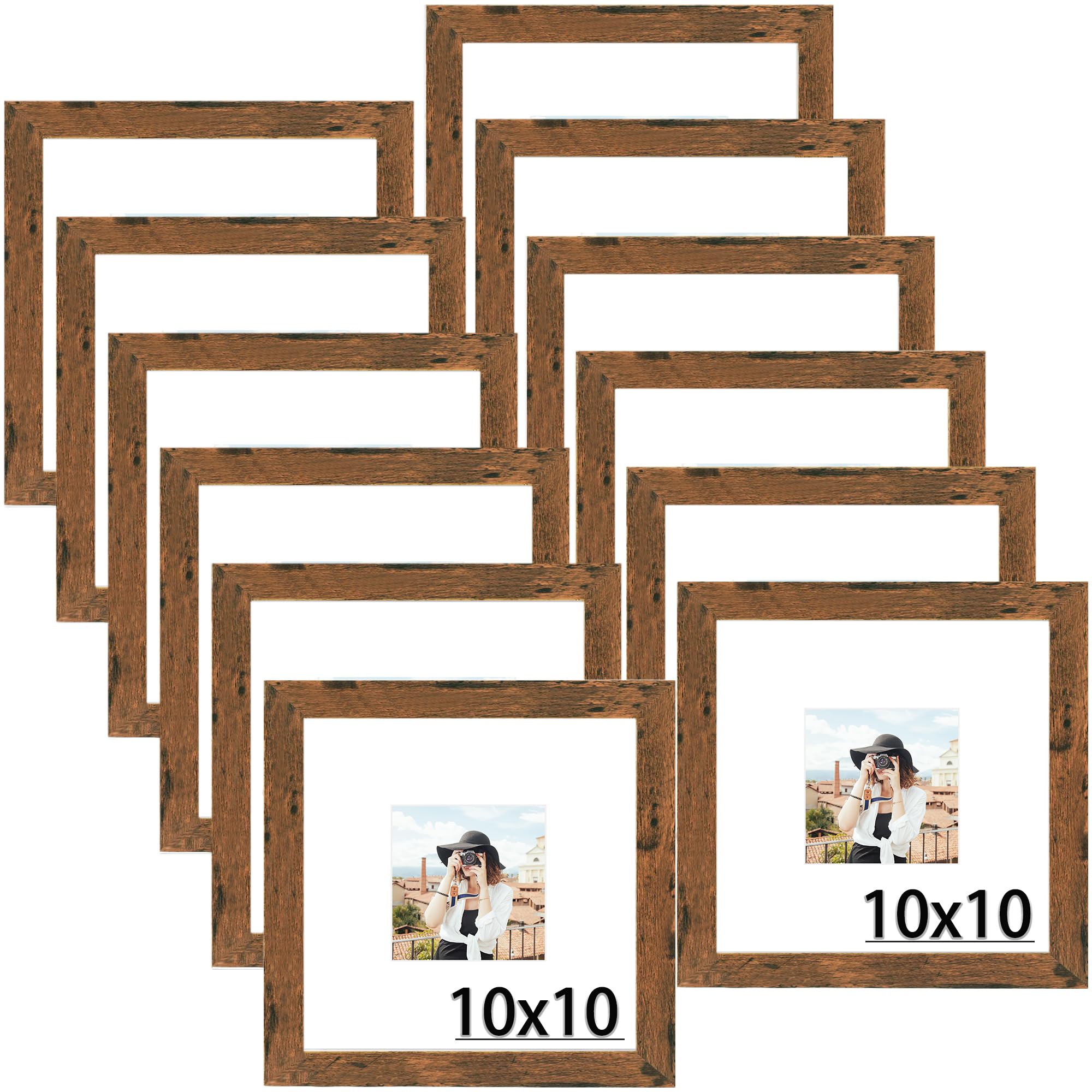 Snapklik.com : Picrit 10x10 Picture Frame Set Of 12, Display 5x5