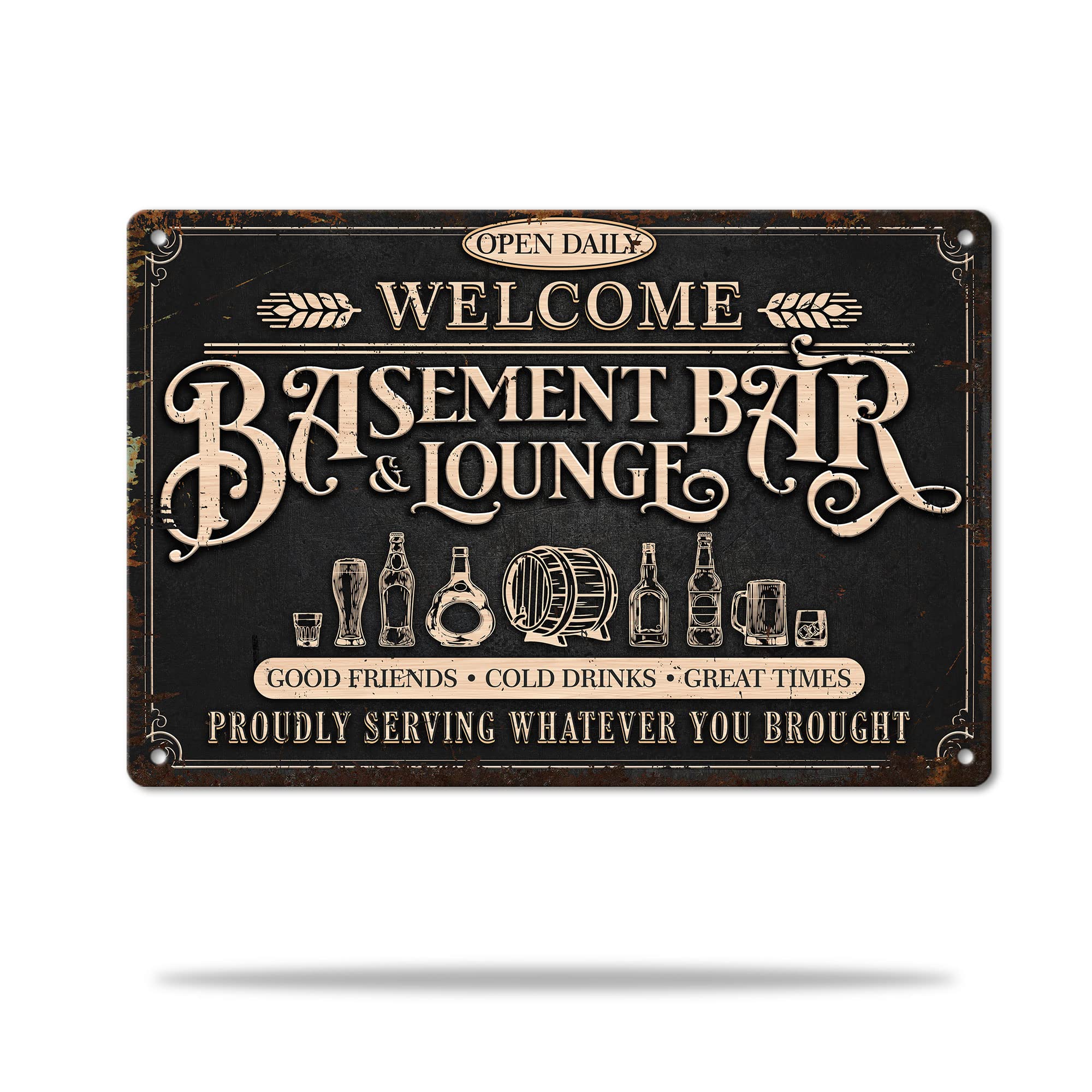 Amazon.com : MUCHNEE Basement Bar Signs, Bar & Lounge Sign, Basement ...