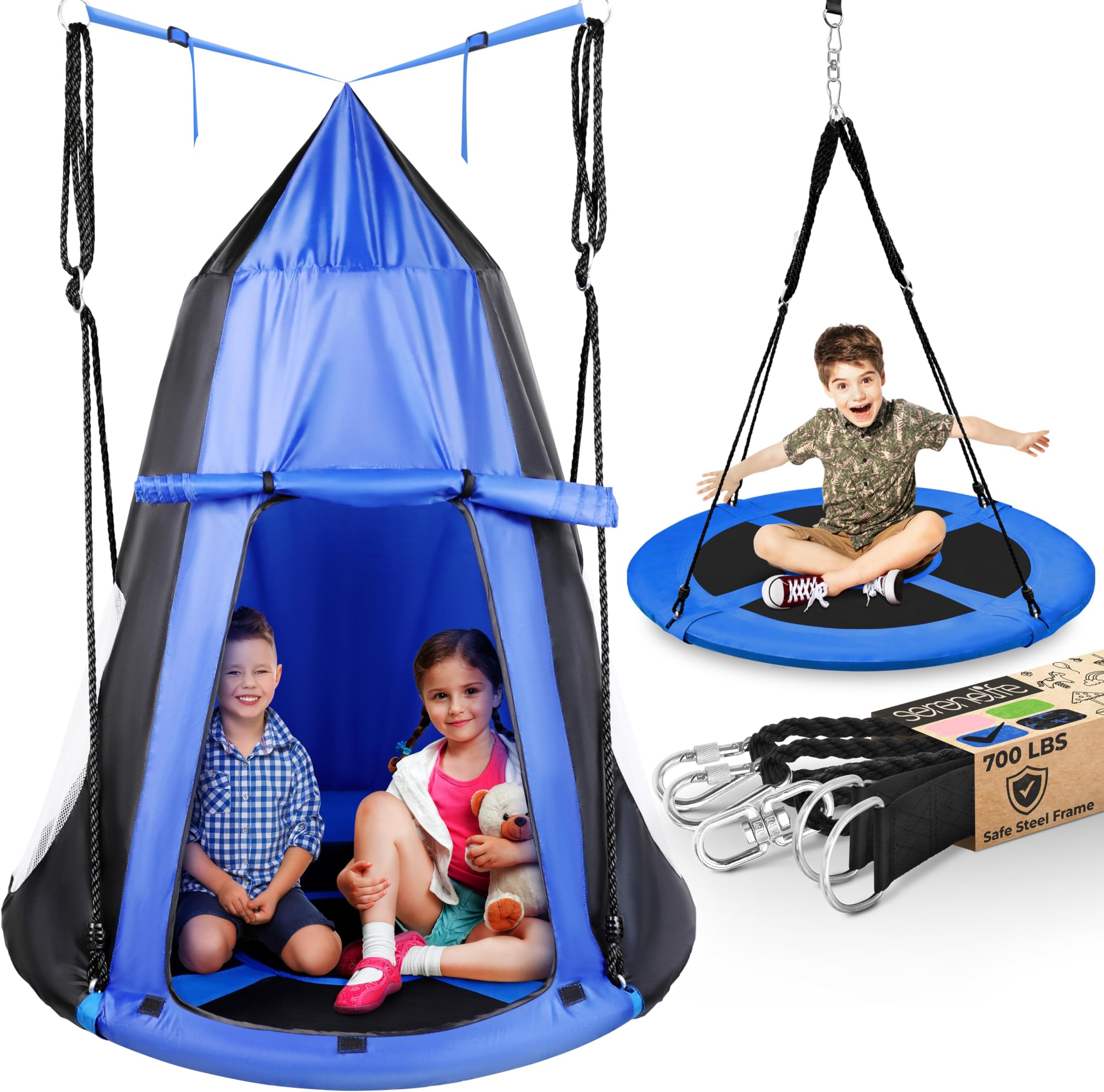 Amazon.com: Hanging Tent Saucer Swing - Detachable Floating Tent Swing ...
