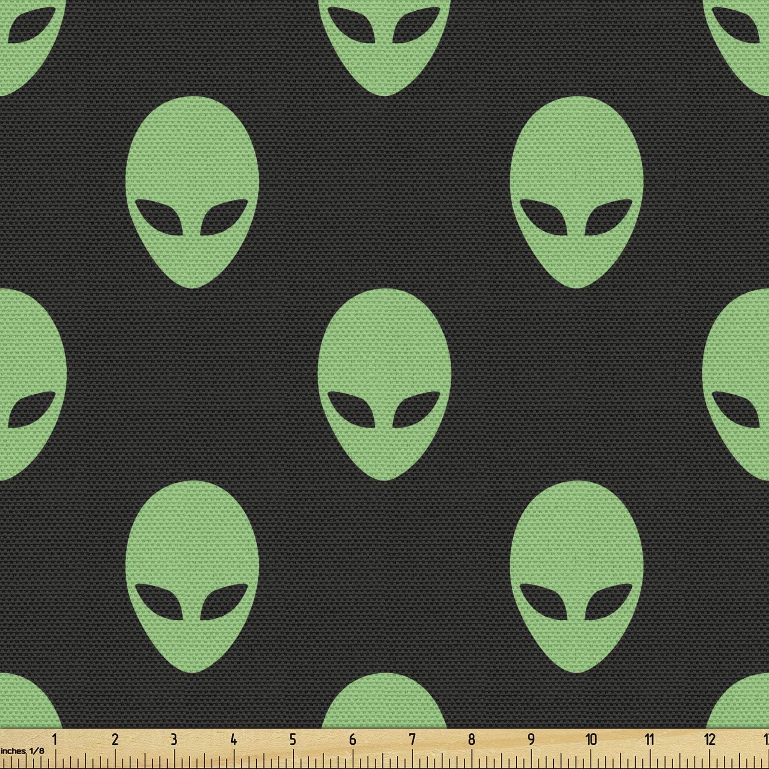 Amazon.com: Ambesonne Alien Fabric by The Yard, Supernatural Martiansal ...