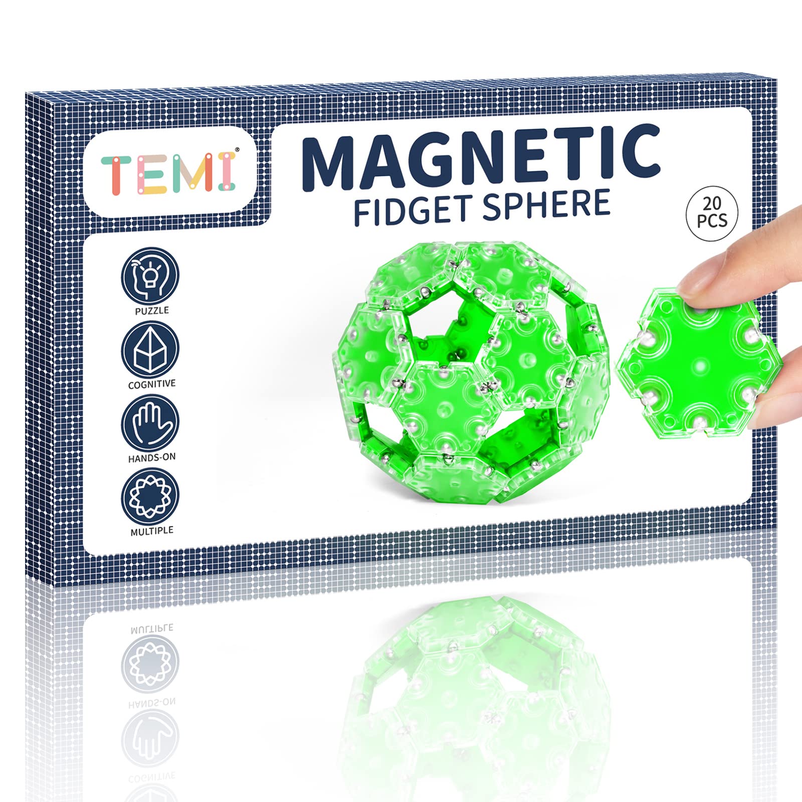 Snapklik.com : Fidget Sphere Toys Of 20-Piece Set Hexagons Fun ...