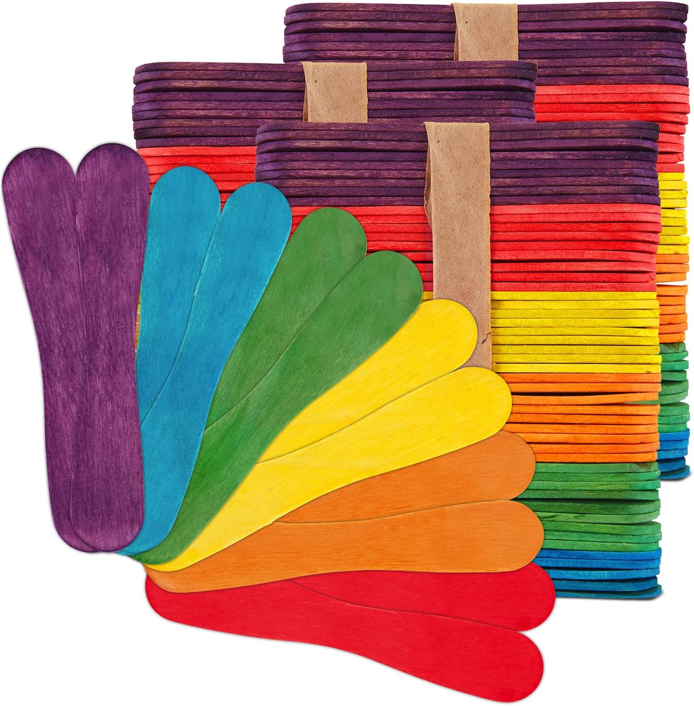 Amazon.com: Hygloss Colored Spoon Popsicle Sticks - Vibrant Wooden ...