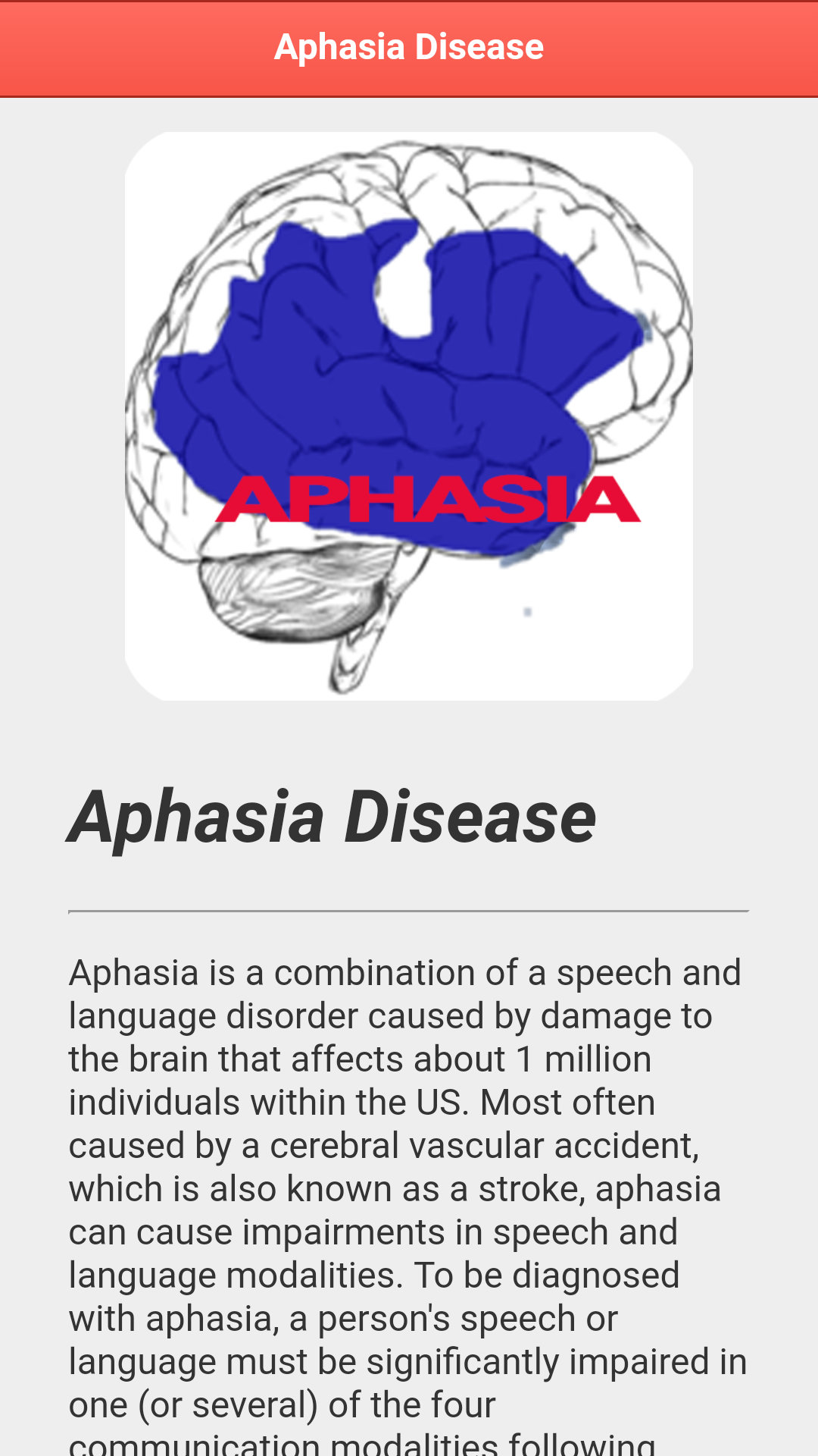 Aphasia Disease:Amazon.com:Appstore for Android