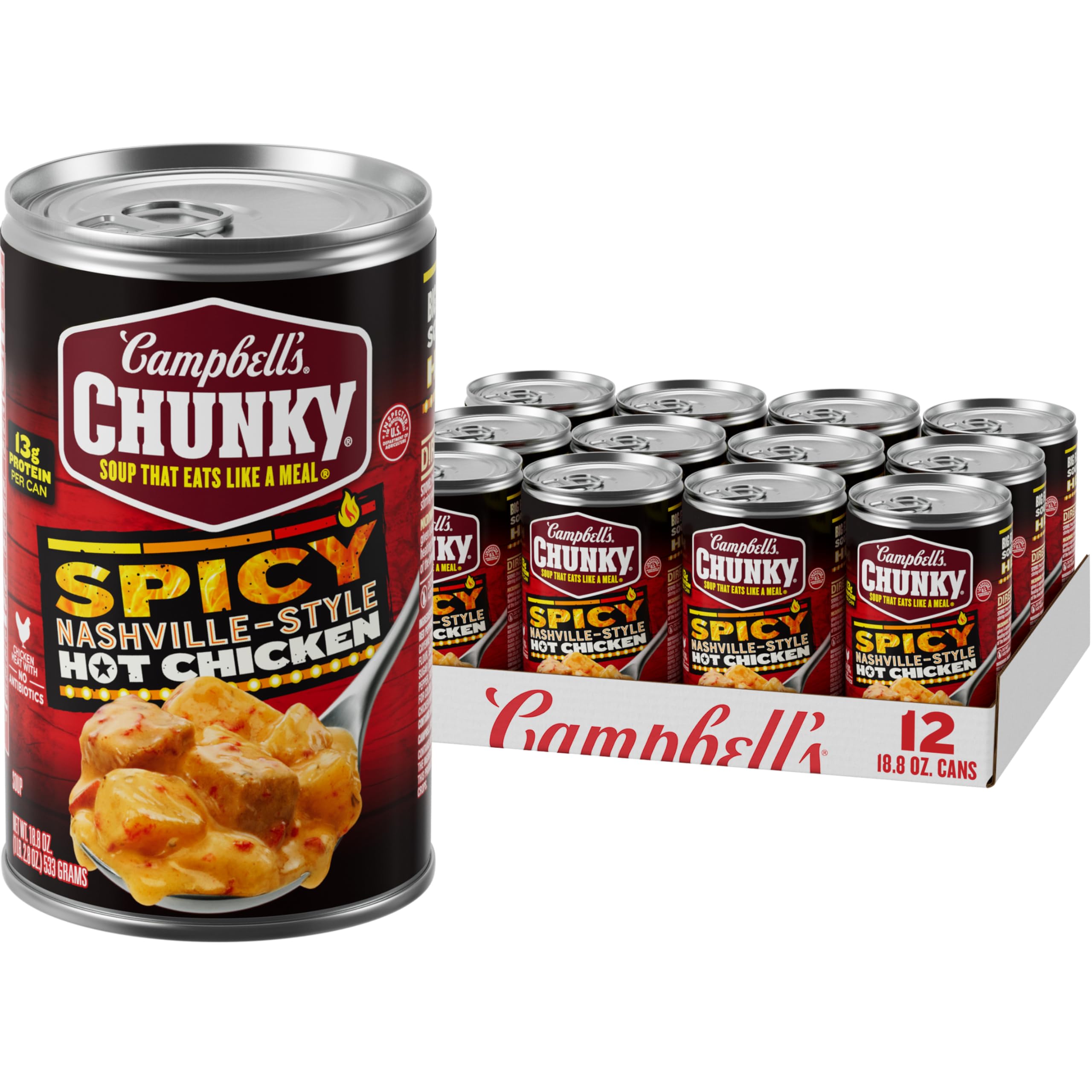 Amazon.com: Campbell’s Chunky Soup, Spicy Nashville-Style Hot Chicken ...