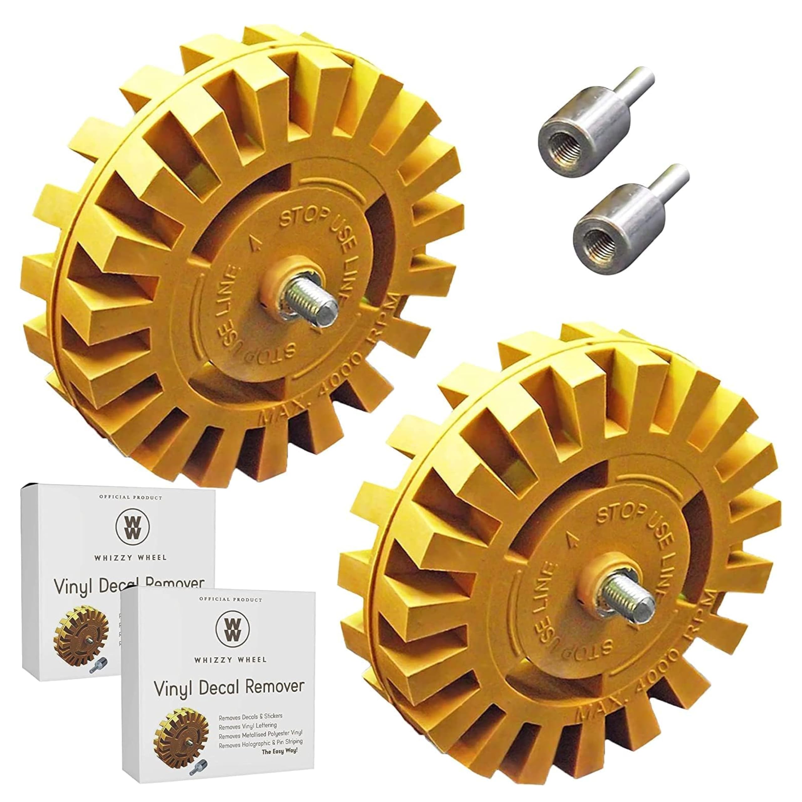 Snapklik.com : 4-Inch Car Sticker Remover Kit - 2 Pack, Soft Rubber ...