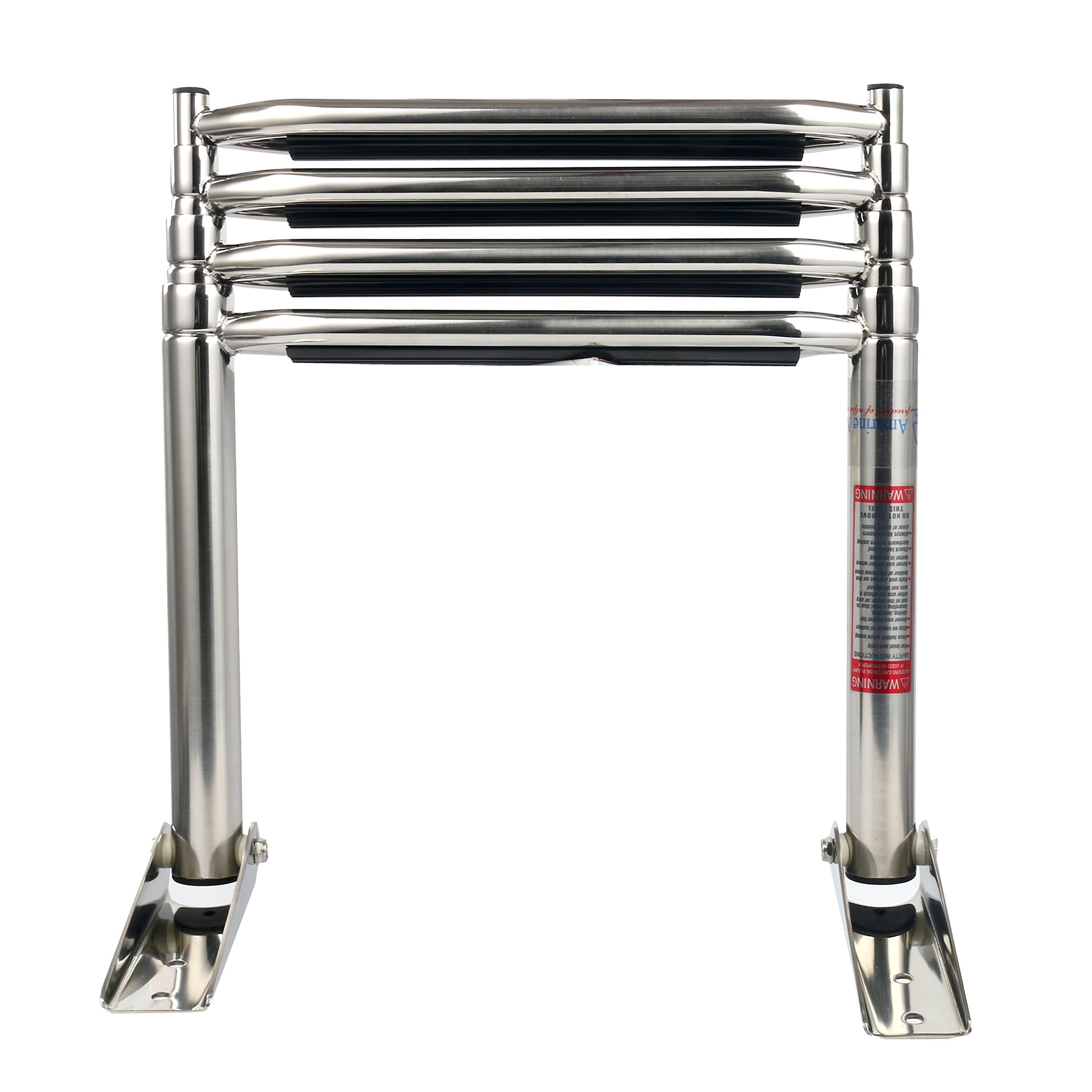 Amazon.com: Amarine Made 4 Step Wide Steps Stainless Steel Telescoping ...