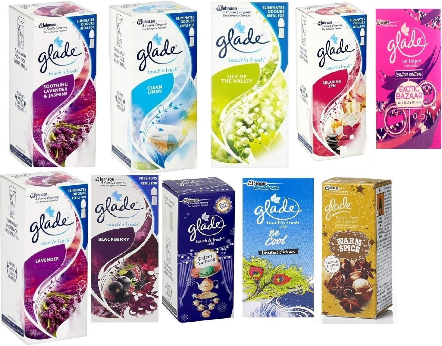 glade 6 x TOUCH N FRESH REFILL'S 10ML - Random Mix : Amazon.co.uk: Grocery