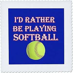 Amazon.com: 3dRose ID Rather Be Playing Softball. Game Winning Score ...