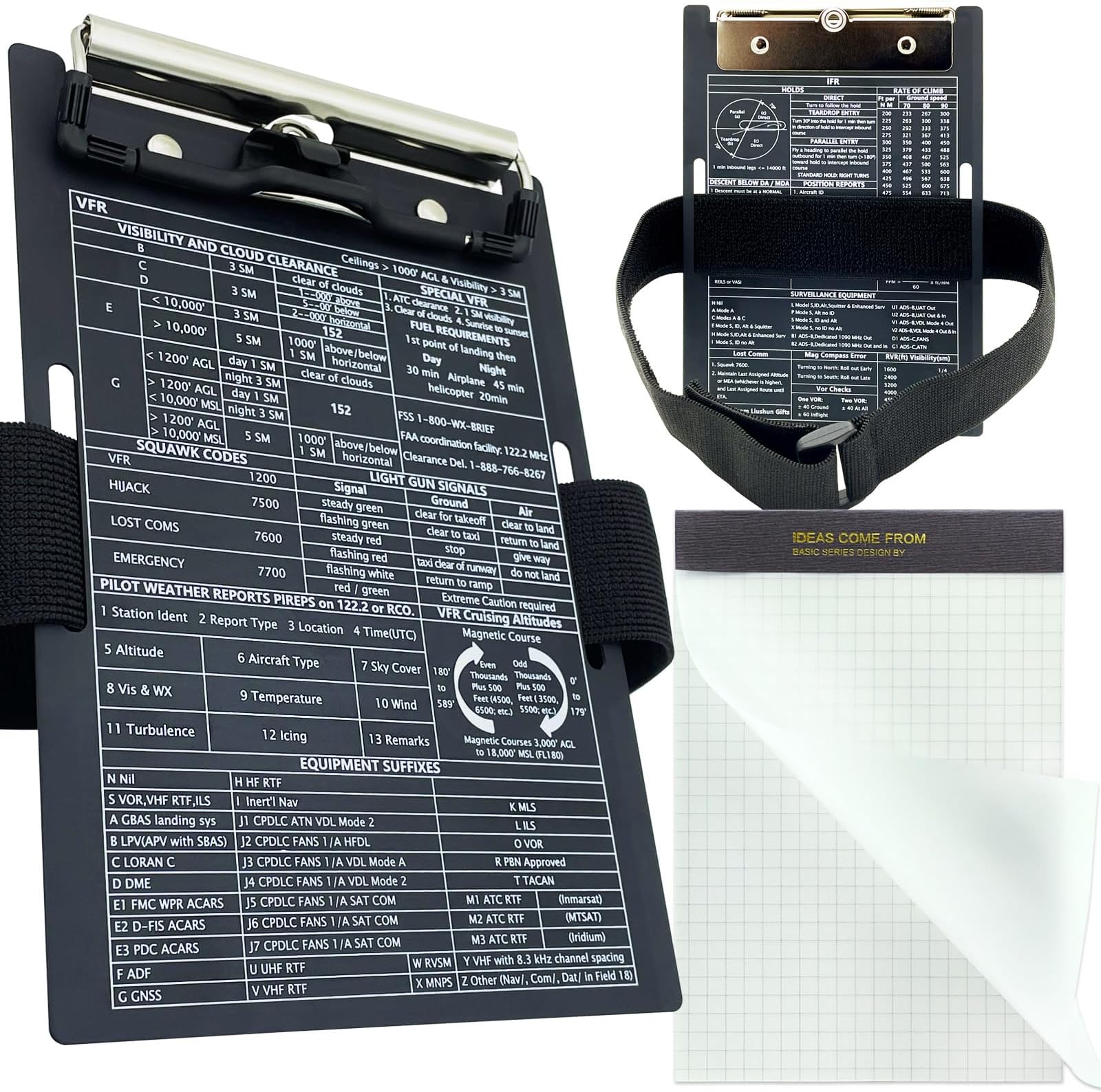 Amazon.com : Pilot Kneeboard Aviation Metal Clipboard, Hangable ...