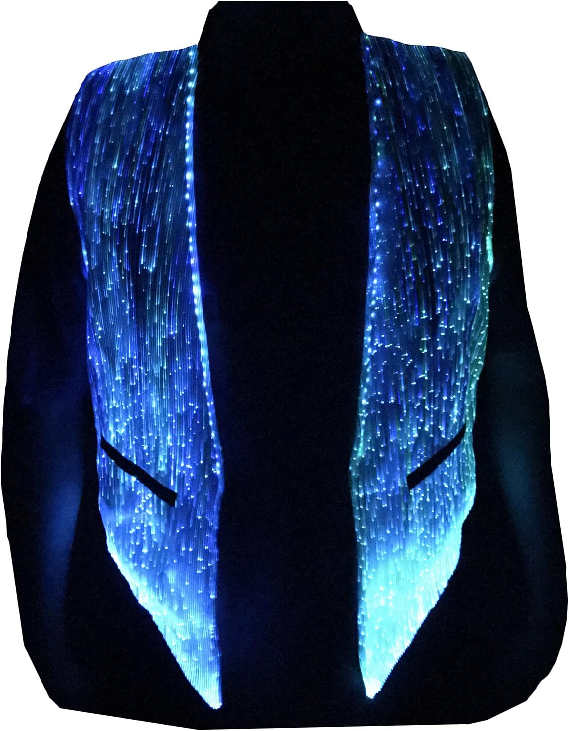 LED Fiber Optic Waistcoat Light up Vest for Men Fashion Glow in the ...