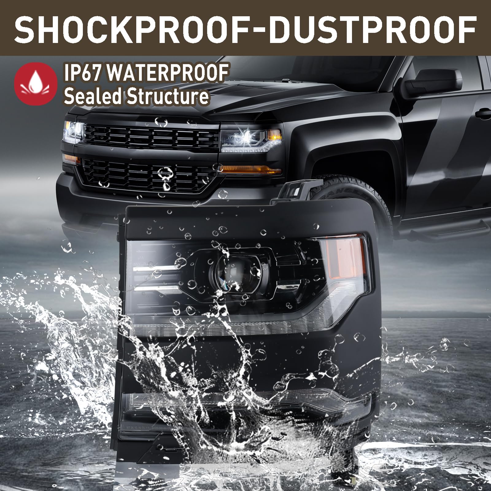 Snapklik.com : Duolctrams D Black FULL LED DRL Projector Headlight ...