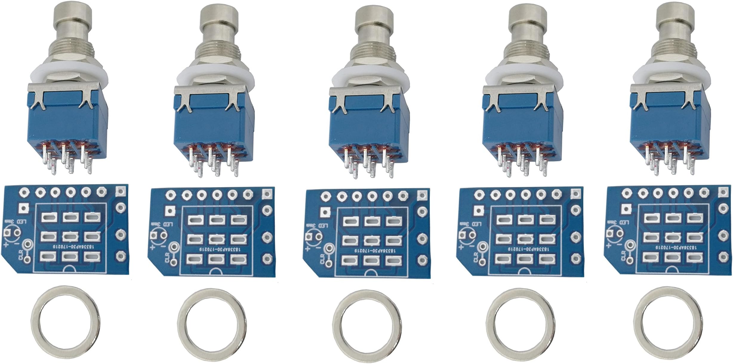Amazon.com: TTONE 5 X 3PDT 9-PIN Latching Stomp Pedal Footswitch Foot ...