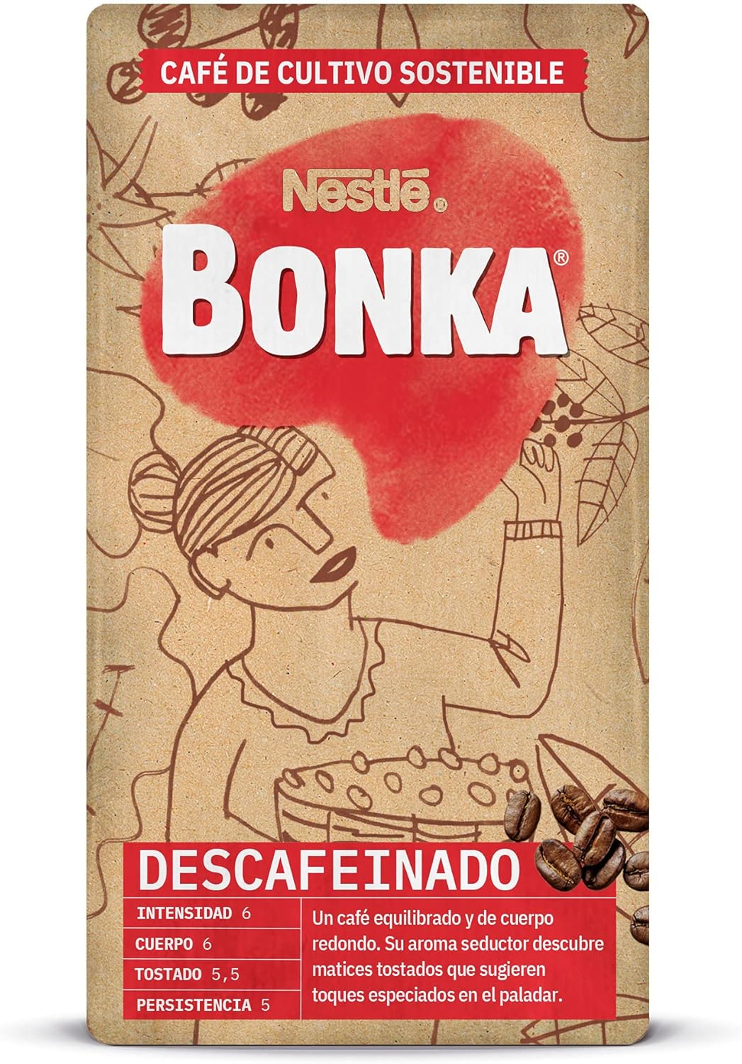 Bonka Café Tostado Molido Descafeinado, 250 g : Amazon.es: Alimentación ...