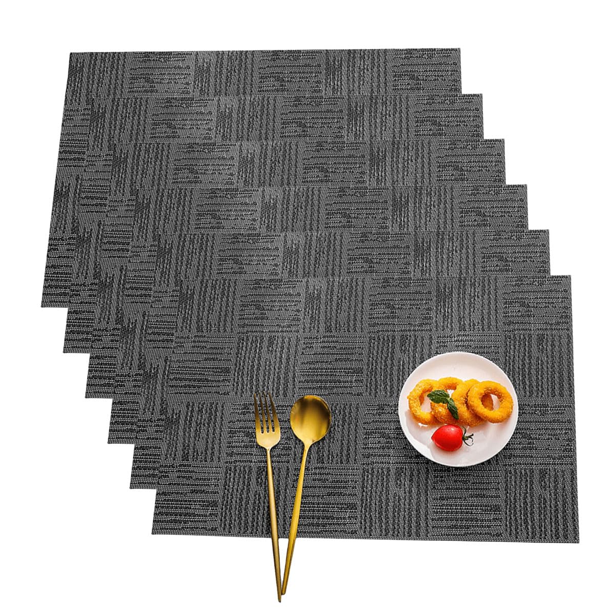 Terafeels Table Placemats Set of 6 Heat Resistant Dining Table Place ...