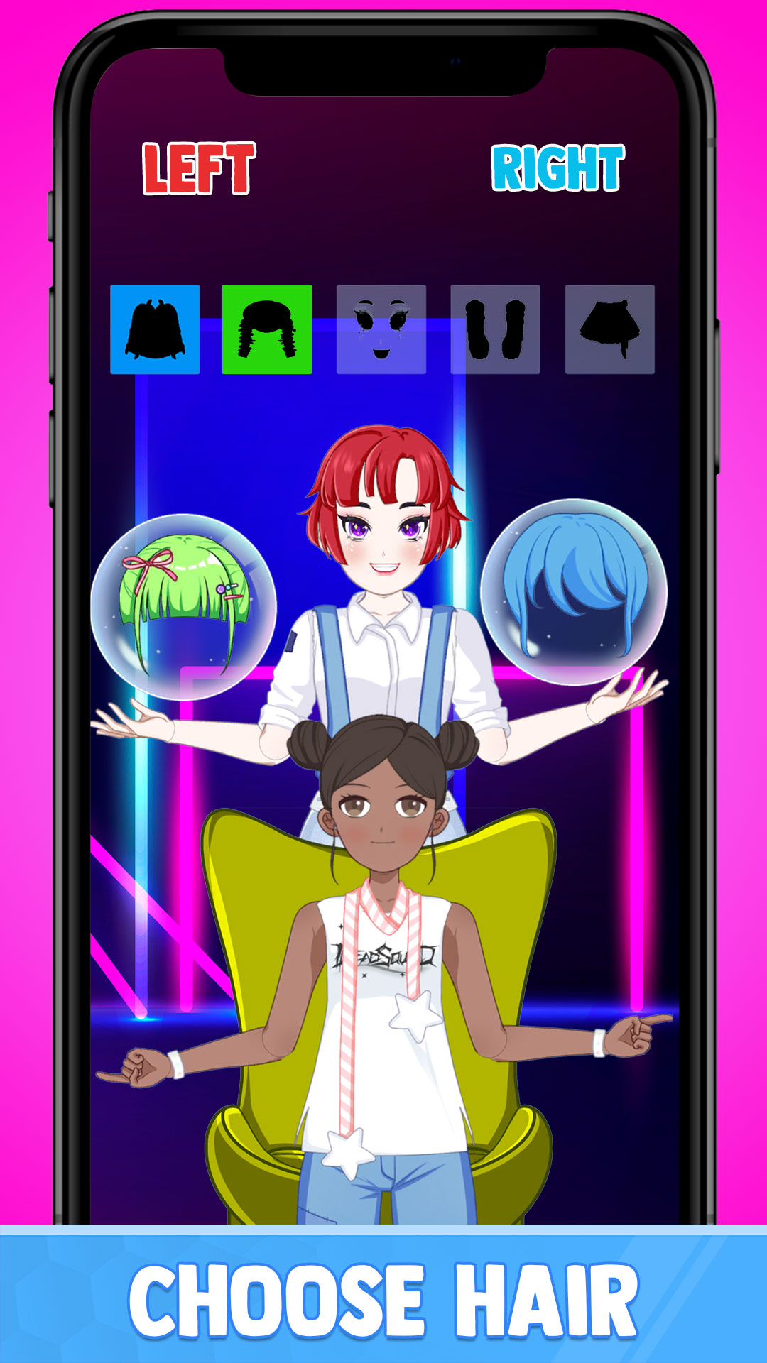 Left or Right Fashion Dress Up: Build Fashion Queen Magic Dress Up ...